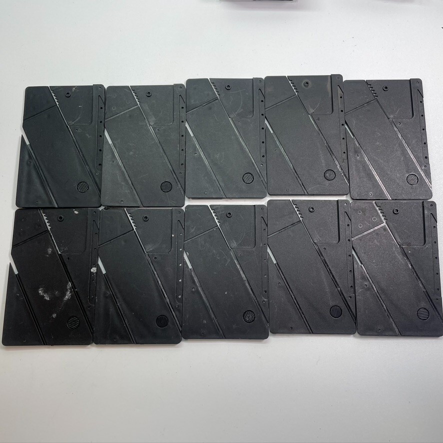 Foldable Credit Card gami-Knife Lot Of 10 TSA Confiscated 10 Knives #6 ...
