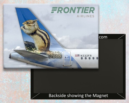 Frontier Airlines Tail Logo Handmade 3.25" x 2.25" Fridge Magnet ...