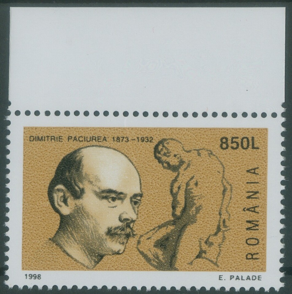 Rumänien 1998 Dimitrie Paciurea,Bildhauer,Skulptur "GIGANTUL" Bukarest ...