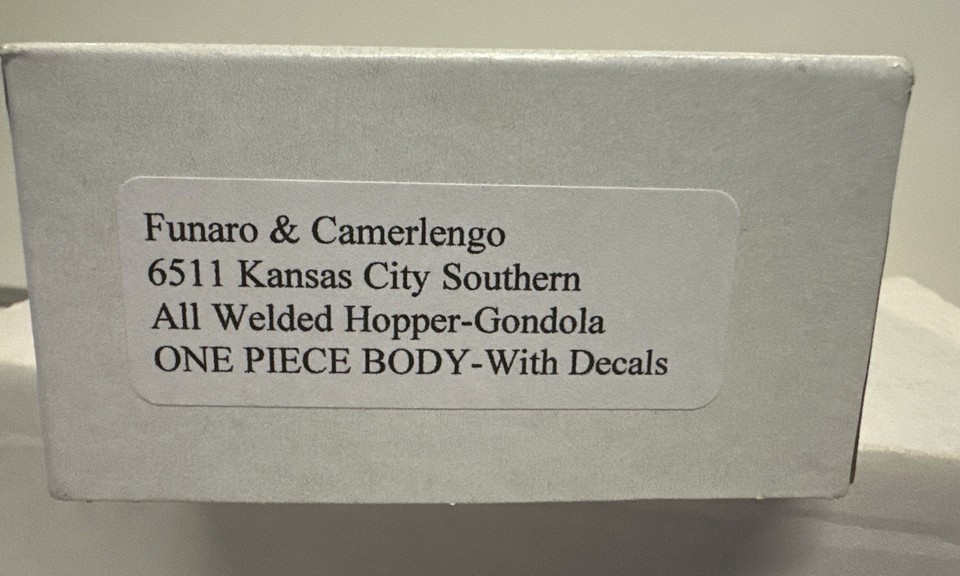 Funaro & Camerlengo HO Scale Kansas City Southern Gondola Resin Car Kit ...