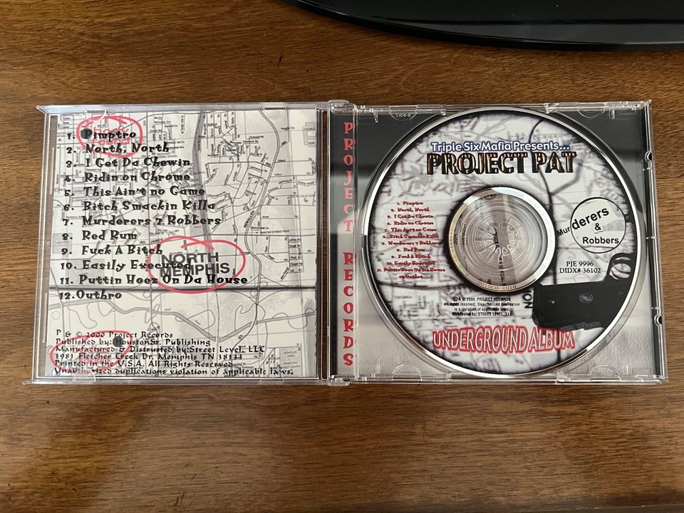 Project Pat Murderers & Robbers 2000 Rare Memphis Gangsta Rap CD Triple ...