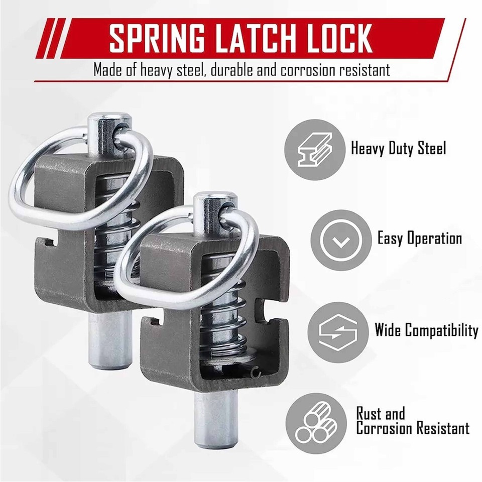 6PK 5/8" Weld-On Spring Latch Lock Assembly for Utility Steel Trailer ...