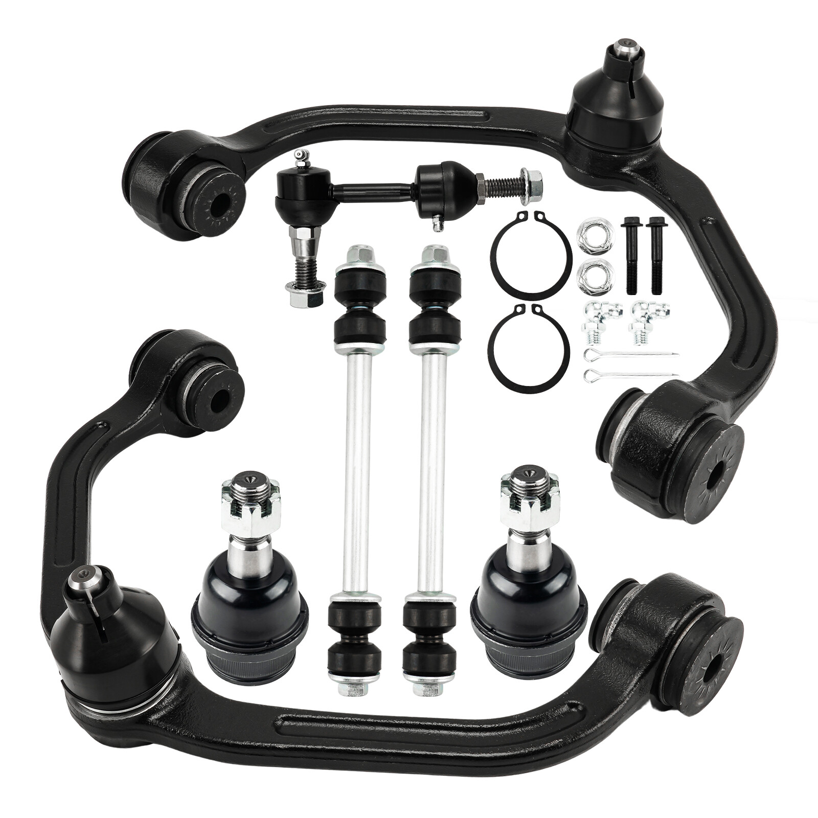 Front Upper Control Arms Ball Joint Sway Bar for 1998-2010 2011 Ford ...