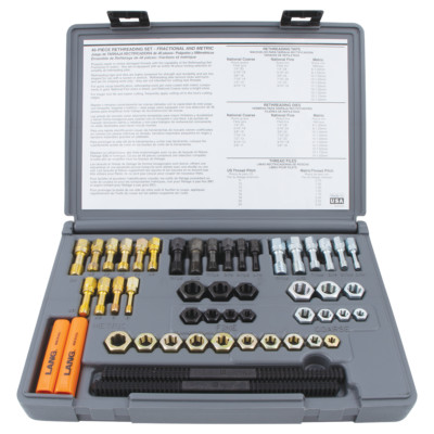 Lang Tools Kastar 971 Thread Restoring Set SAE Metric Tap Die Kit with ...