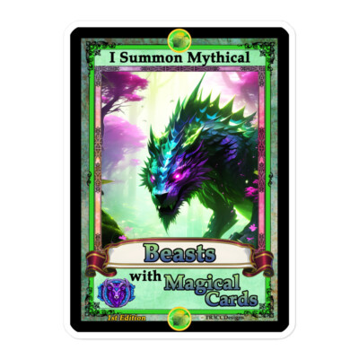 I Summon Mythical Beasts with Magical Cards CCG Bubble-free stickers | eBay