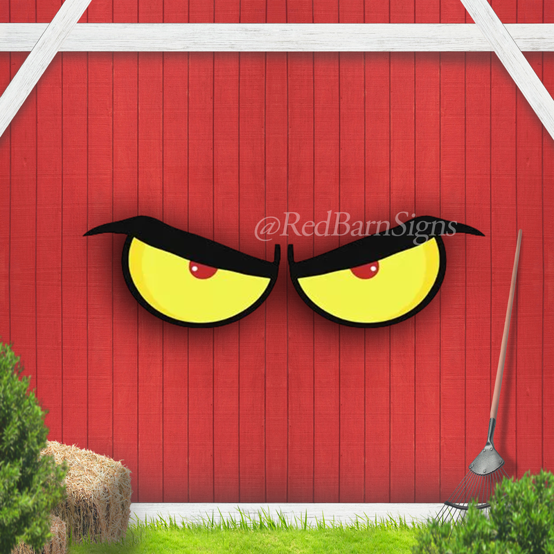 Eyeball Stickers ANGRY Decals 1 set pick a size width for each single ...