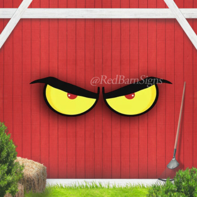 Eyeball Stickers ANGRY Decals 1 set pick a size width for each single ...