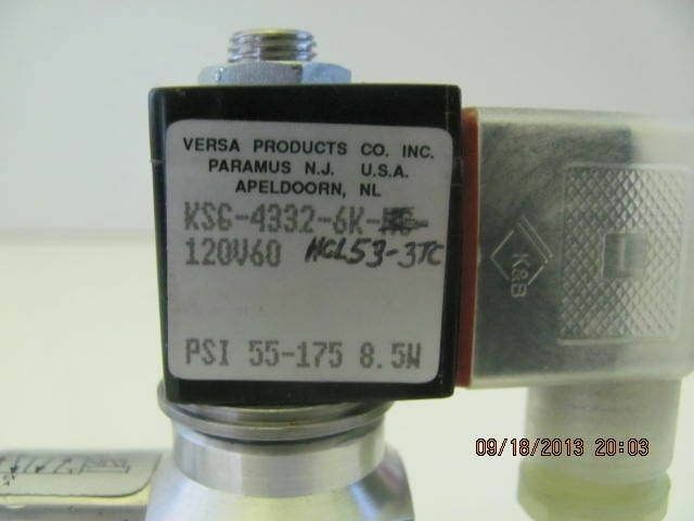 VERSA VALVES KSG-4332-6K-HC-120V60 SOLENOID VALVE PSI 55-175 8.5W | eBay