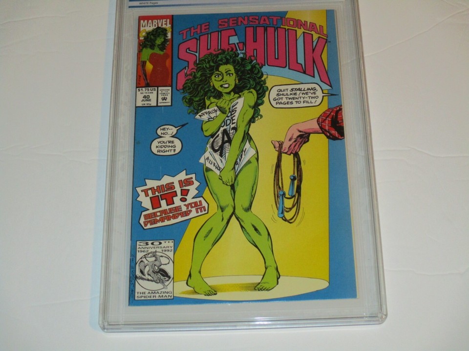 SENSATIONAL SHE HULK #40 JUMP ROPE CONTROVERSIAL PGX GRADED 8.5 W/FREE ...