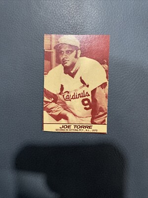 1971 milk duds baseball Joe Torre MLB St Louis Cardinals Light Crease B ...