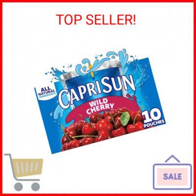 Capri Sun Wild Cherry Naturally Flavored Kids Juice Drink Blend (10 ct ...