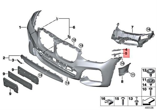 Genuine BMW X3 X4 M G01 G02 X3 18d TX11 Insert Bumper Front Left ...