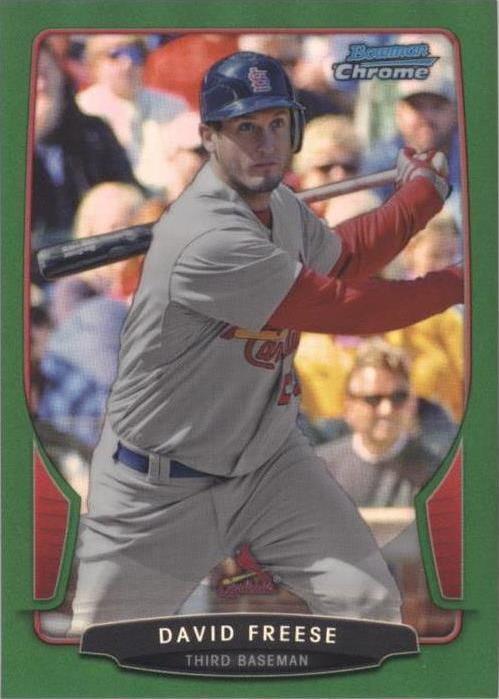 2013 Bowman Chrome - David Freese #126 Green Refractor for sale online ...