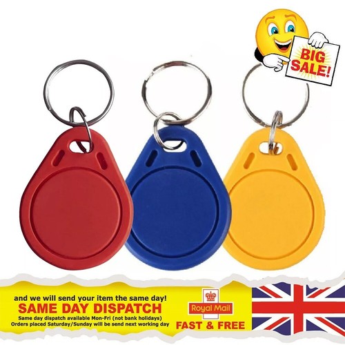 125Khz RFID RE-WRITABLE Proximity ID Card Token Tags Key fobs Keyfobs ...