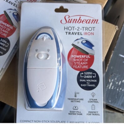 Qty 4 Sunbeam Hot-2-Trot Travel Non-Stick Soleplate Compact Steam Irons ...