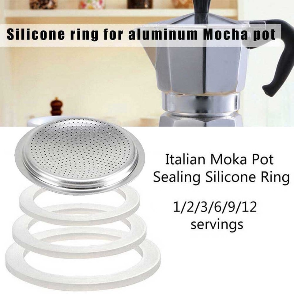 Replacement Gasket Seal for Coffee Espresso Moka Stove Pot Top Silicone ...