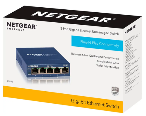 NETGEAR 5-Port Gigabit Ethernet Unmanaged Switch (GS105NA) - Desktop or ...