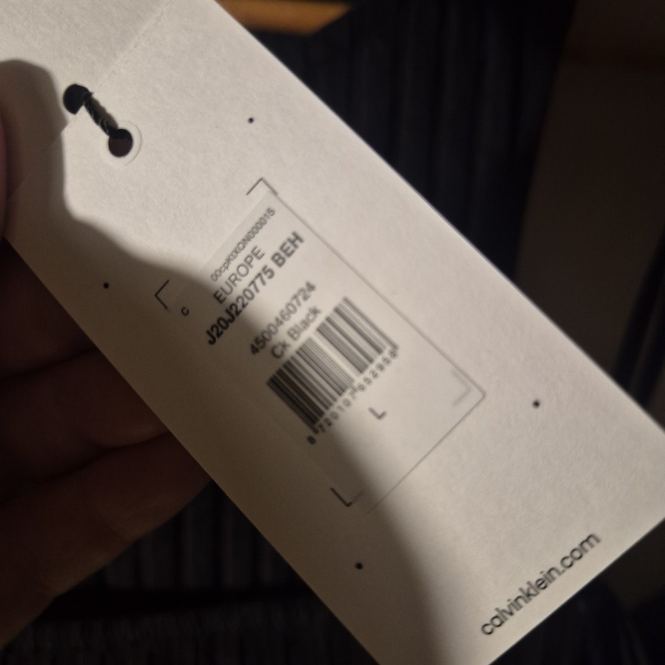 Calvin Klein Black Long Sleeved Top BNWT Y2K Style Size L Large ...