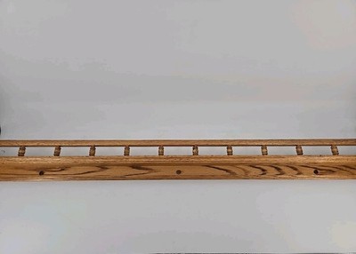 New Open Box Vintage Yield House Solid Oak Wood 48" Plate Rail Display ...