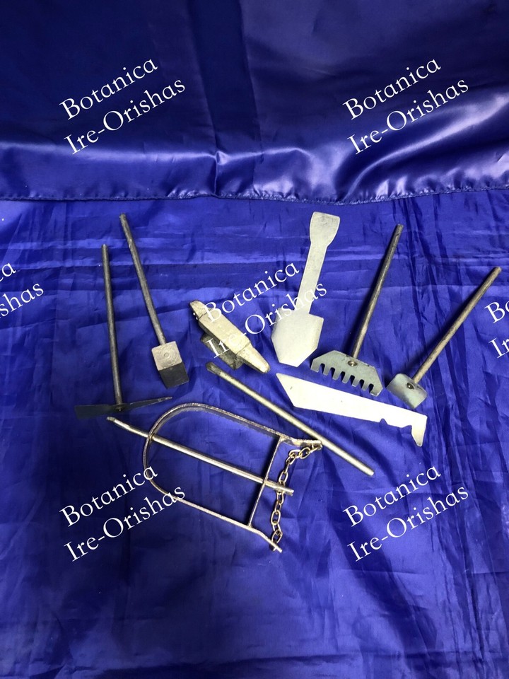 HERRAMIENTAS TOOLS DE OGGUN OGUN GUERRERO RELIGION YORUBA IFA SANTERIA ...