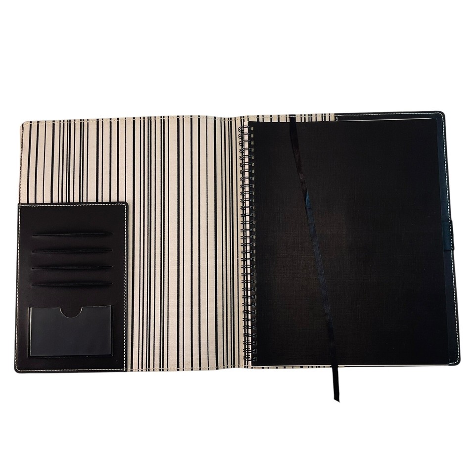 Cambridge Limited Edition Notebook Cover Black Stripes w/Notebook 8.5 x ...