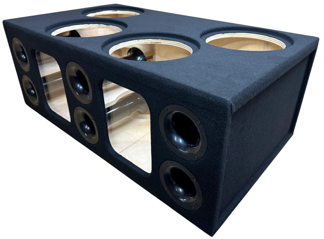 Custom Ported Sub Enclosure Box for 4 12" Skar Audio VXF-12 VXF Subs ...