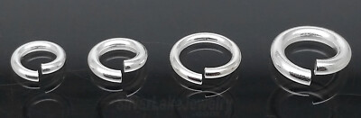 925 Solid Sterling Silver Open Jump Rings Bail Connectors 5/6/7/8mm ...