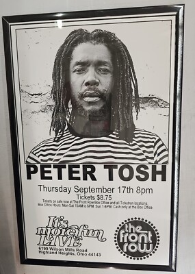 Peter Tosh Framed Concert Poster, The Front Row Cleveland | eBay