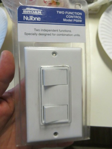 Broan NuTone Model P68W Two Function Control Rocker Switch | eBay