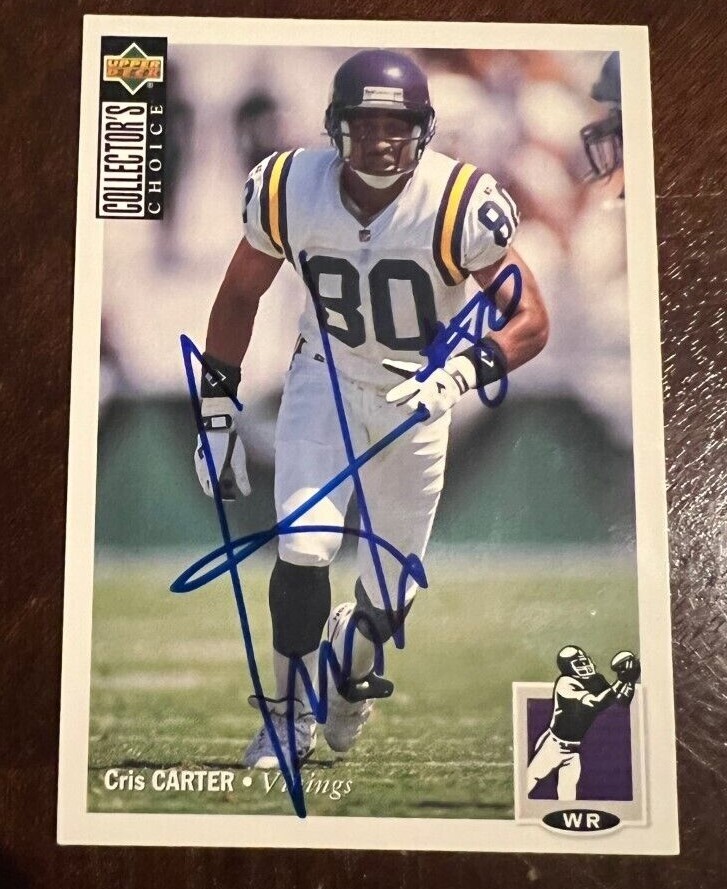 Cris Carter Autographed Memorabilia | Signed Photo, Jersey ...