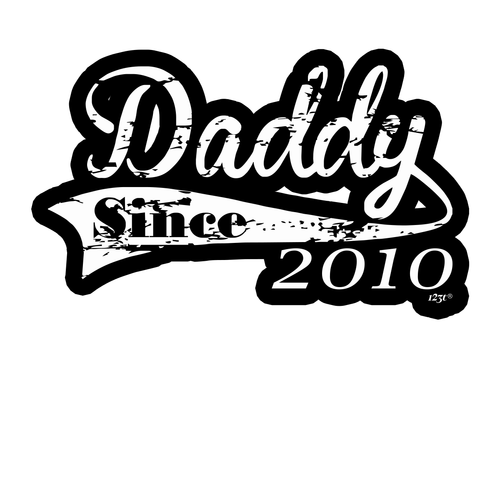 2 x Large Car Stickers daddy since 2010 Decal Bumper Truck Laptop ...