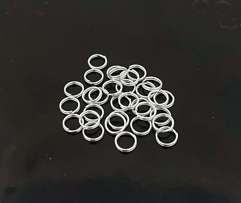 50 Split Rings Silver Pewter 6mm JUMP RINGS Splitring | eBay