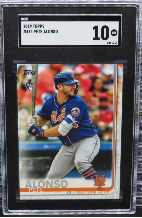 2019 Topps Pete Alonso Rookie Card RC #475 SGC 10 Mets GEM MINT | eBay