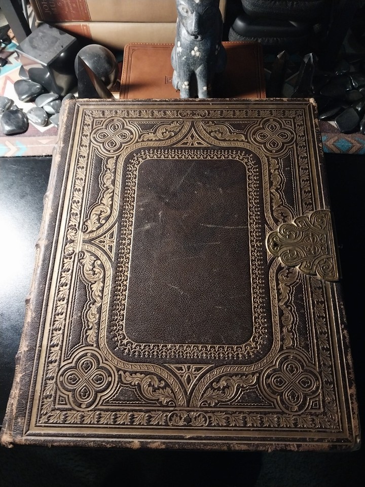1872 Antique Leather William Harding Holy Bible - Gilded pages | eBay