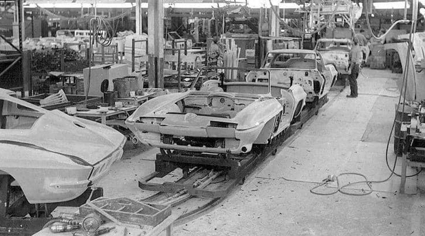 1963 C2 Chevrolet Corvette Assembly Line POSTER 13 X 19 Inch SWEET! | eBay