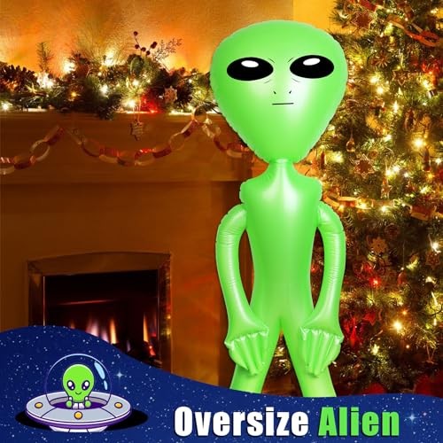 2PCS Giant Inflatable Alien,Jumbo Green 60 Inch PVC Blow Up Martian ...