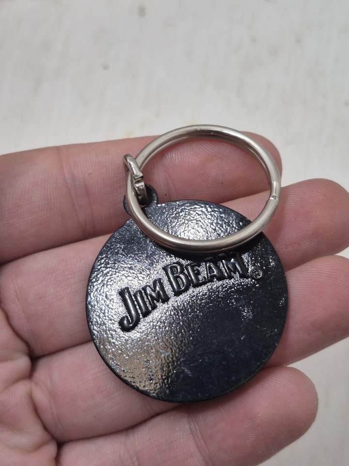 Jim Beam Magic 8 Eight Ball Metal Keychain Key Ring Advertising Fob Ad ...