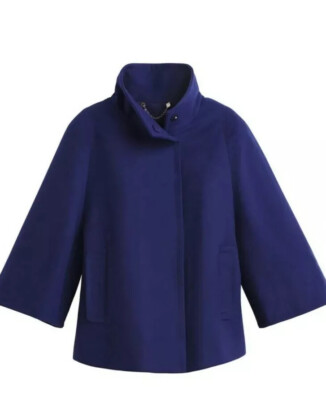 S - Chicos Black Label Swing Jacket Blue EUC Worn 2x Retail $169 | eBay