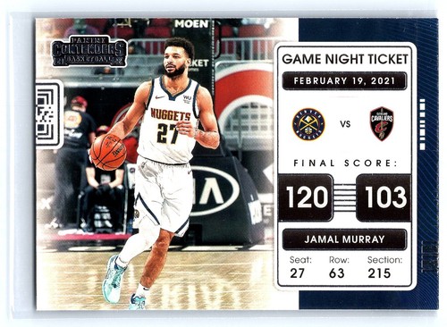 2021 Panini Contenders #4 Jamal Murray Game Night Ticket Basketball ...