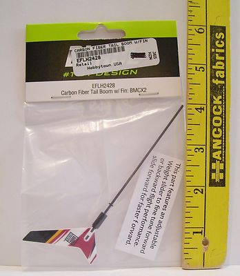 BLADE HOBBY R/C RADIO CONTROL HELICOPTER #2428 CARBON FIBERTAIL W FIN ...