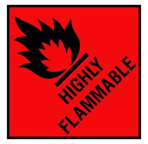 HIGHLY FLAMMABLE SELF ADHESIVE VINYL STICKERS SAFETY SIGNS BUSINESS | eBay
