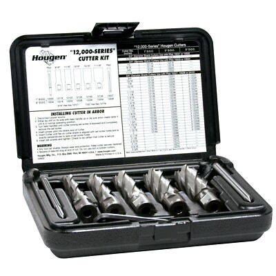 Hougen 12002 5-piece 2" Depth of Cut "12,000 Series" Rotabroach Cutter ...