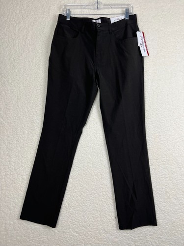 Grand Slam Pants Mens Sz 32x32 Golf Performance 5 Pocket Stretch Black ...