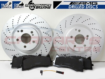 FOR MERCEDES-BENZ W205 C-CLASS C63 AMG FRONT BRAKE DISCS PADS SENSOR ...