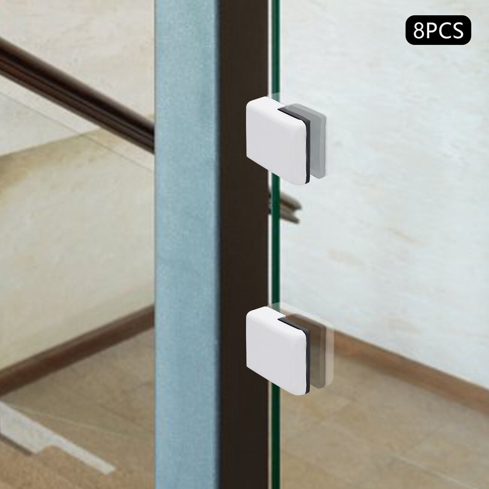 8PCS Stainless Steel Glass Clamp Clip 8-10mm Adjustable Glass Clamp ...