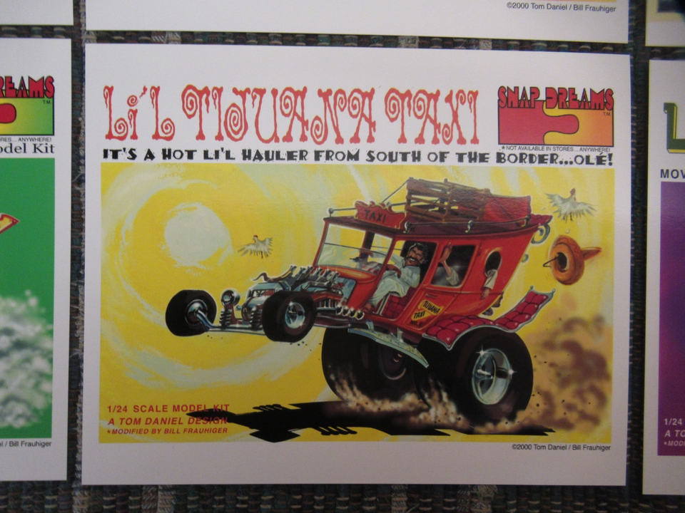 MONOGRAM TOM DANIEL / BILL FRAUHIGER 1/24 CONCEPT SNAP KIT ART PRINTS ...