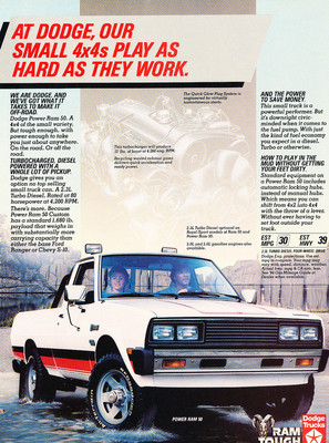 1984 Dodge Power Ram 50 Truck - Original Car Advertisement Print Ad ...