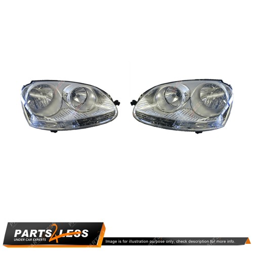 Right & Left Hand Side Headlight for Volkswagen Golf MK5 A 07/2004-09/ ...