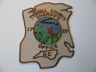 Tyrrell County North Carolina NC Sheriff Dept Patch Iron On 4”Rare Logo ...