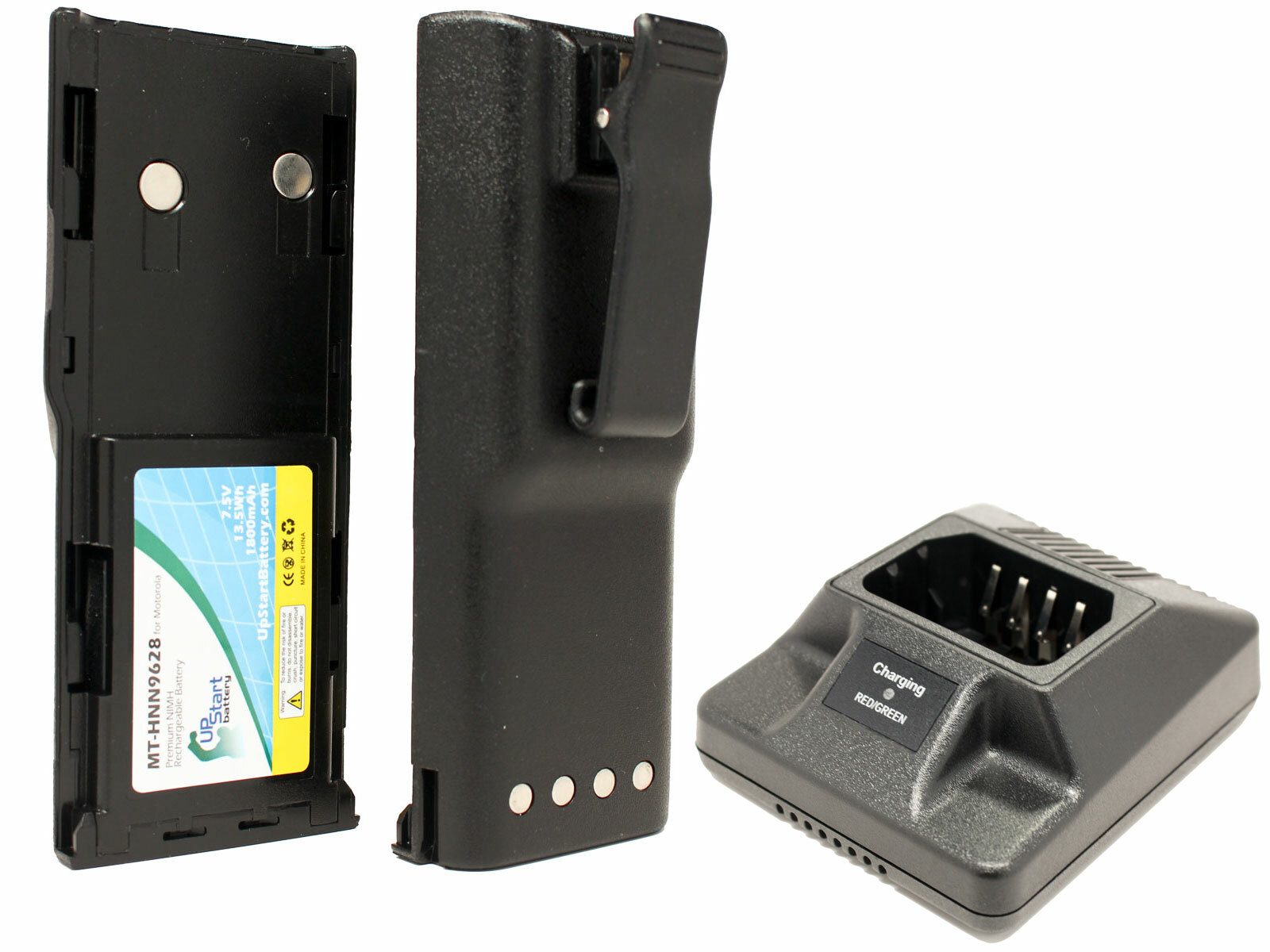 2x Battery + Charger for Motorola Radius GP300 P080 GP88S HNN9628B ...